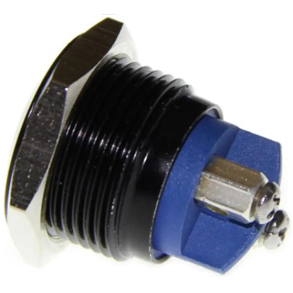 16mm Metal Push Button (Carbon Black) - RobotShop