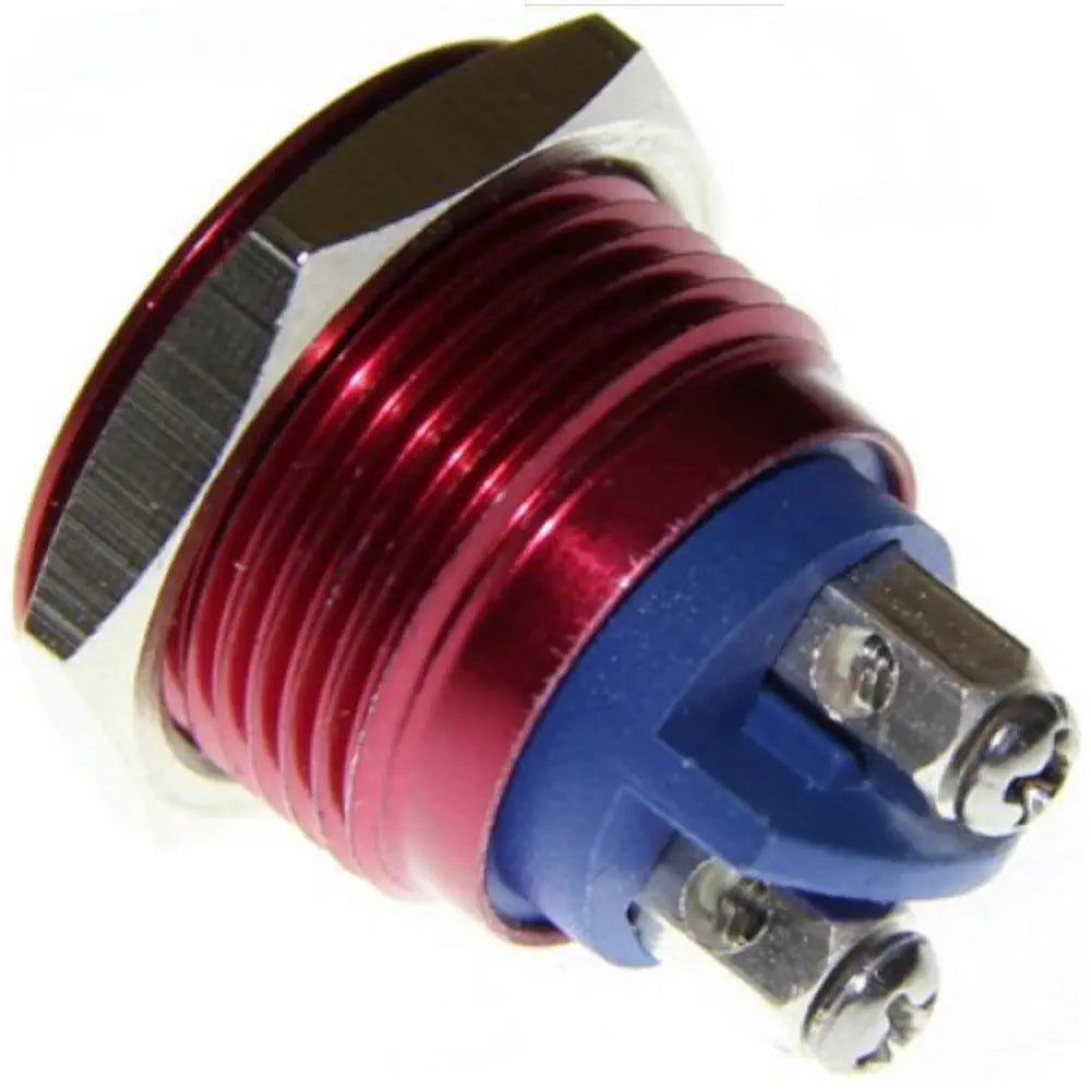 16mml Metal Push Button (Crimson Red) - RobotShop