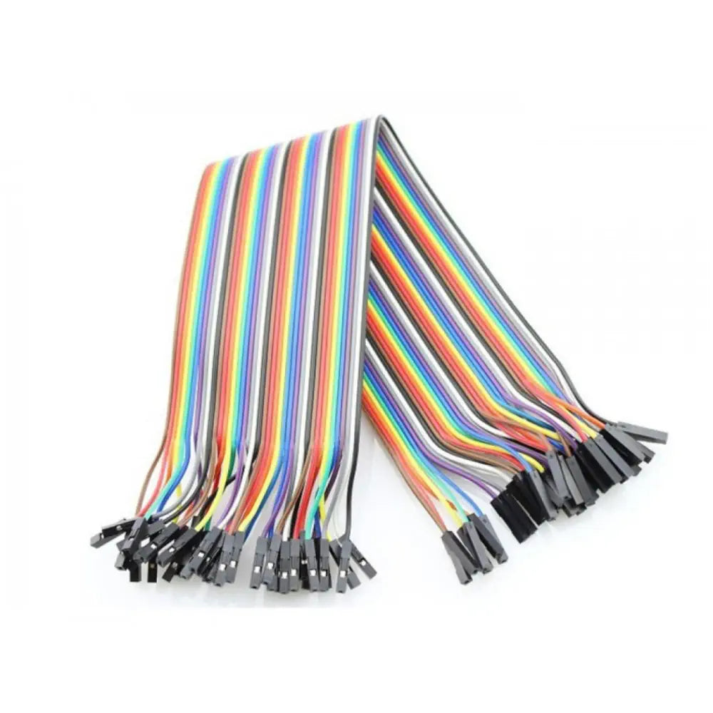 40 Pin Dual Female Splittable Jumper Wire (30cm) - RobotShop