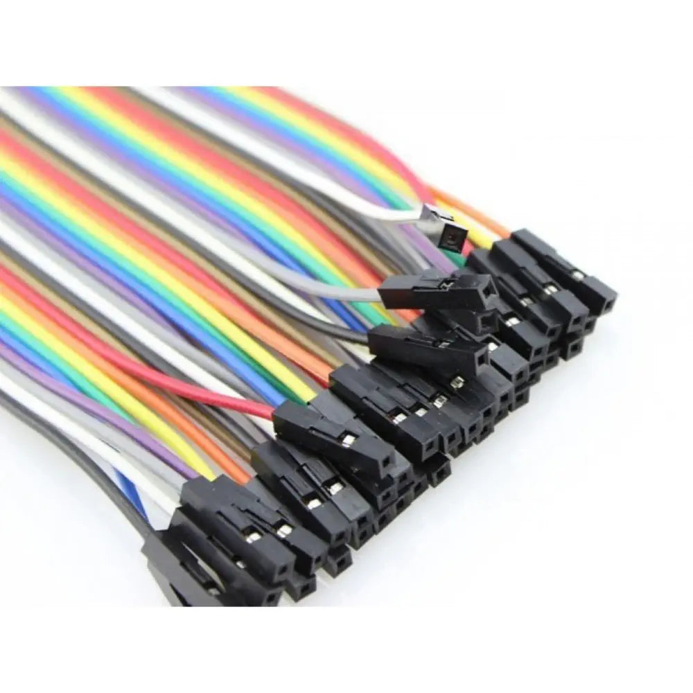 40 Pin Dual Female Splittable Jumper Wire (30cm) - RobotShop