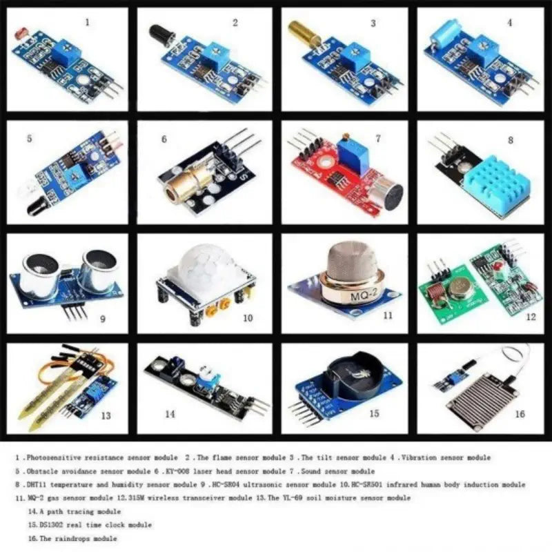 Dagu 16 In 1 Modules Sensor Kit For Arduino Robotshop
