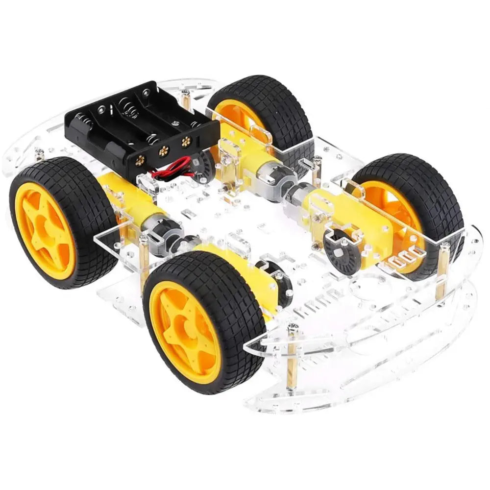 Diy Robot Car Smart Chassis Kit W Speed Encoder 4w 2 Layer For Arduino