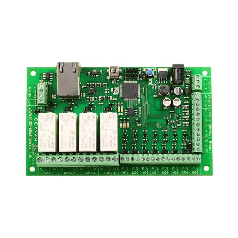 dS3484- 16A 4 Channel Ethernet Relay & IO Board - RobotShop