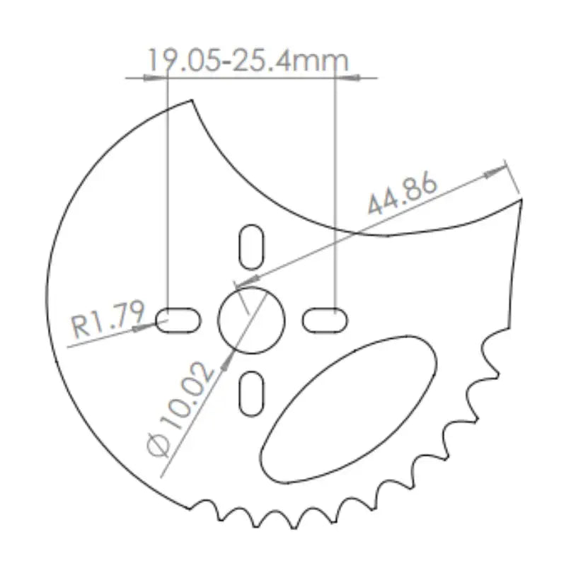 FingerTech 3.5" x 3mm Asymmetric Titanium Disc - RobotShop