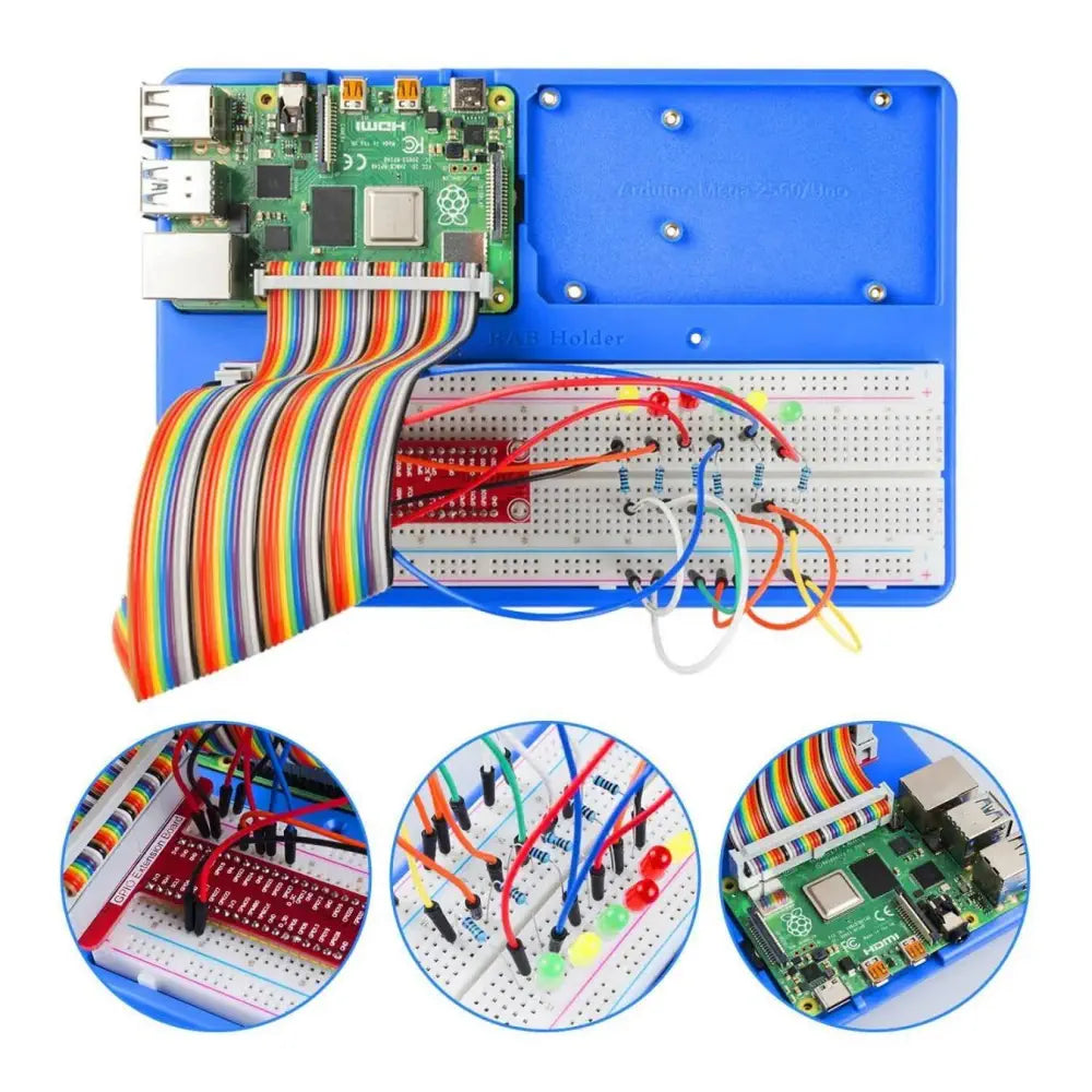 Holder Breadboard Kit w/ 830 points for Raspberry Pi & Arduino Uno R3, Mega 2560 - RobotShop