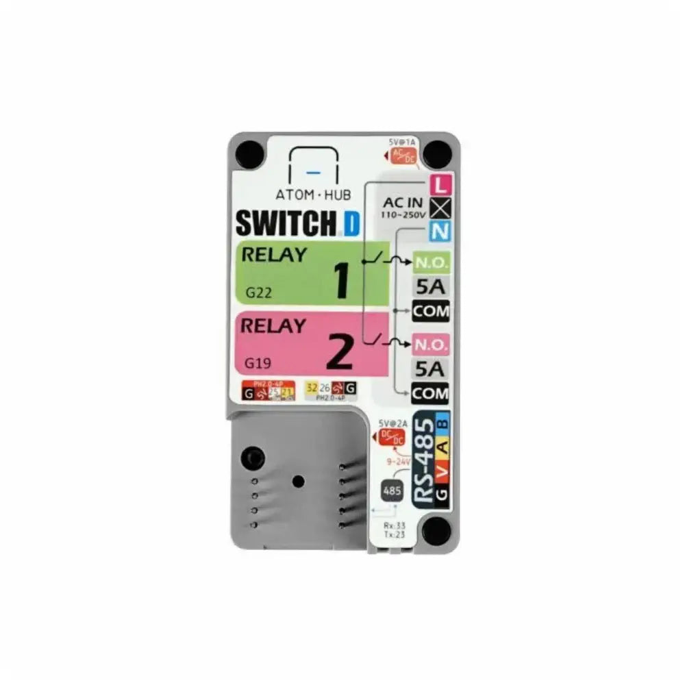 M5Stack ATOM HUB SwitchD 2-Relay Kit - RobotShop