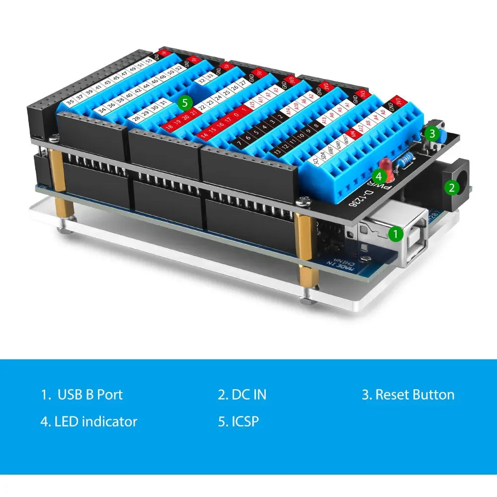 Screw Terminal Block Gpio Expansion Board For Arduino Mega 2560 R3