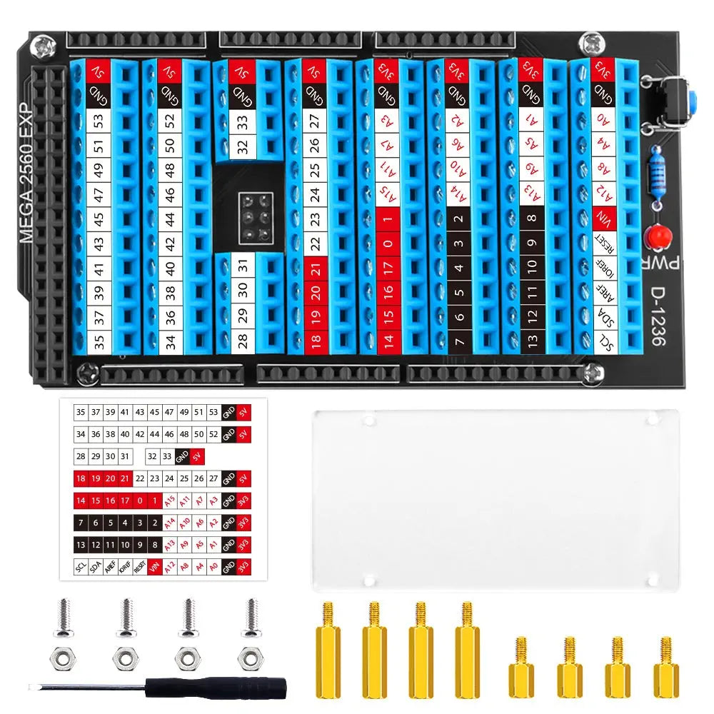 Screw Terminal Block Gpio Expansion Board For Arduino Mega 2560 R3