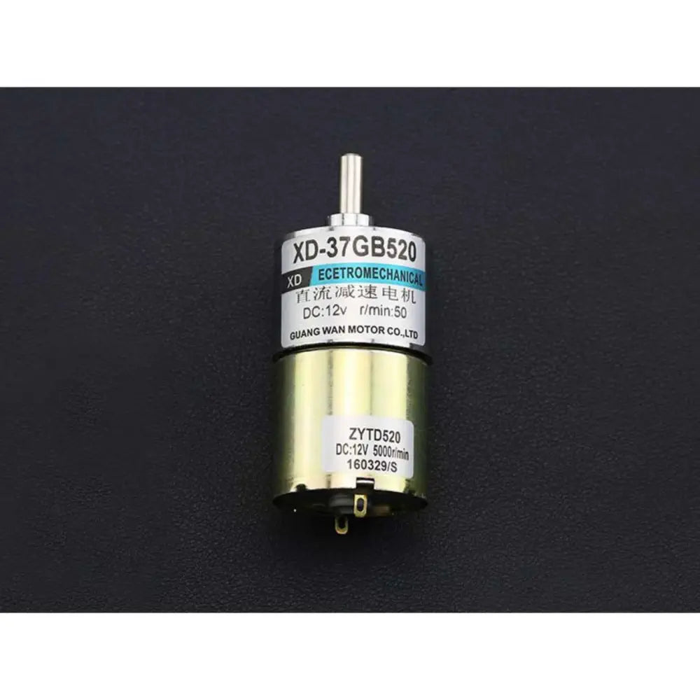 12V 50RPM 694 oz-in Brushed DC Motor - RobotShop