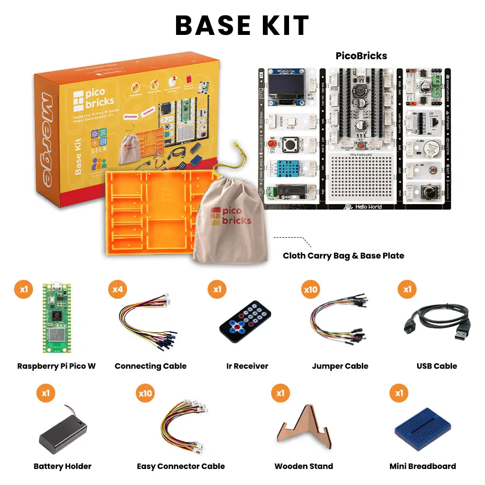 PicoBricks - Raspberry Pi Pico Starter Kit with 12 Sensors and ...