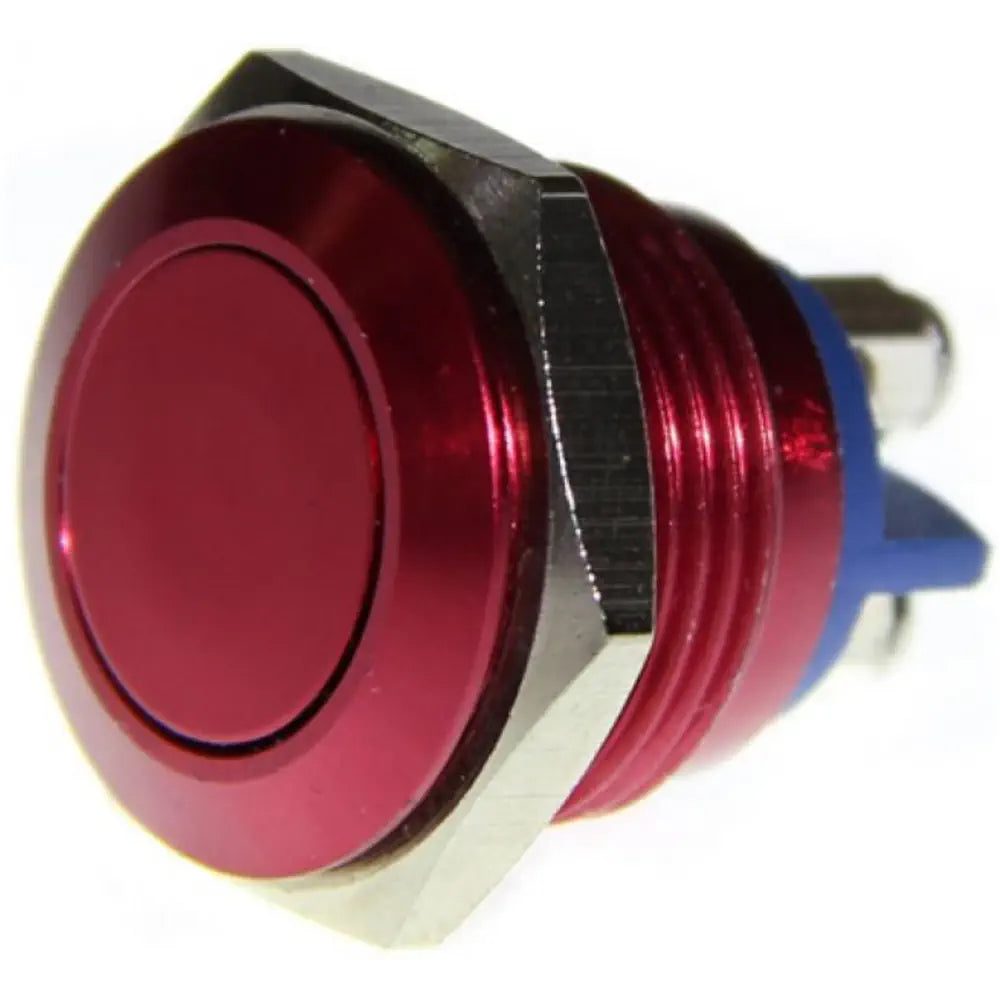 16mml Metal Push Button (Crimson Red) - RobotShop