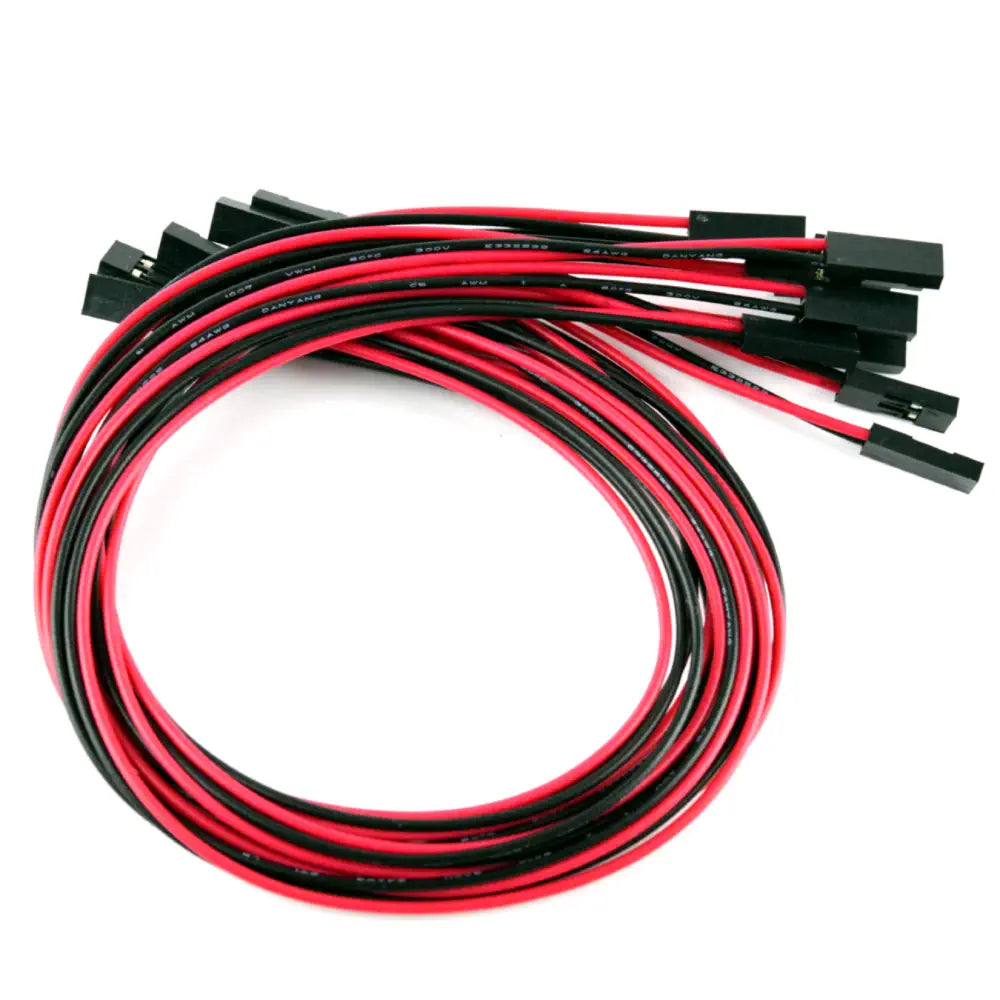 300mm F/F 2 Pin Jumper Wire (10 Pack) - RobotShop