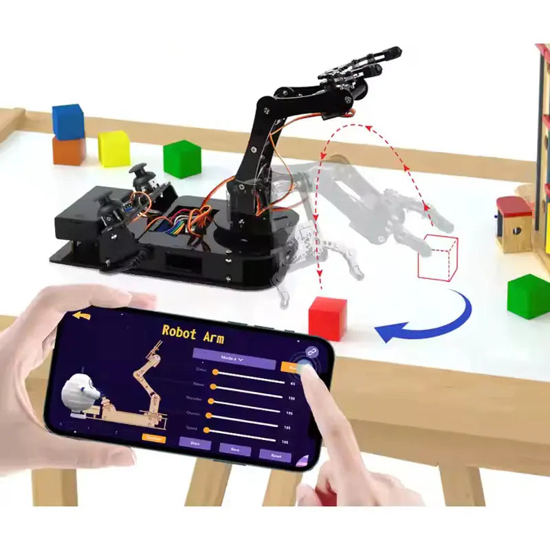 Acebott 4 Dof Esp32 Programmable Robotic Arm Kit Compatible With Arduino Robotshop