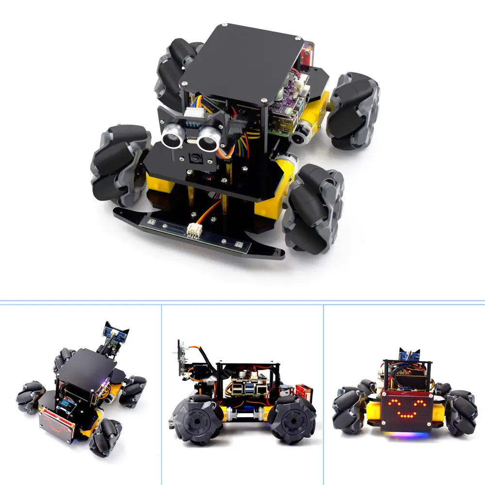 Adeept 4WD Mecanum Wheel Smart Car Kit for Raspberry Pi 5/4B/3B+ (w/o ...