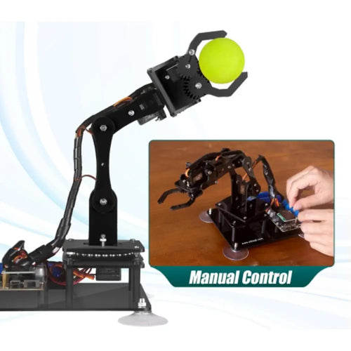 Adeept 5 Dof Arduino Compatible Programmable Orange Robot Arm Kit W Oled Display Robotshop