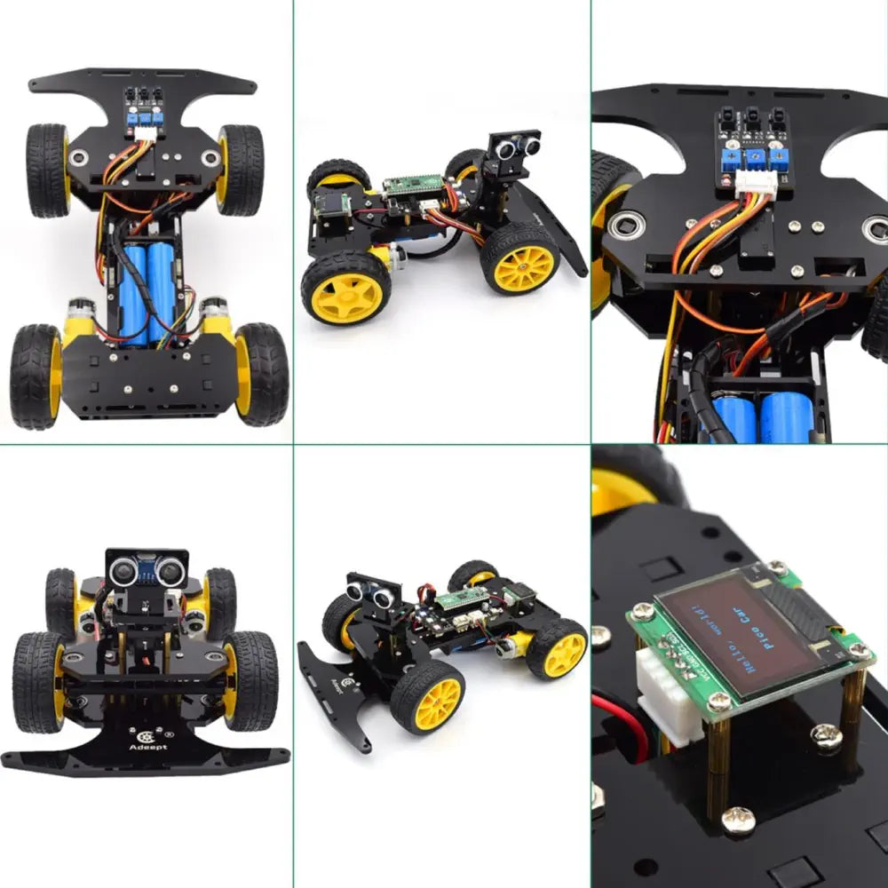 Adeept Smart RC Car Kit for RPi Pico w/ Line Tracking, Obstacle ...