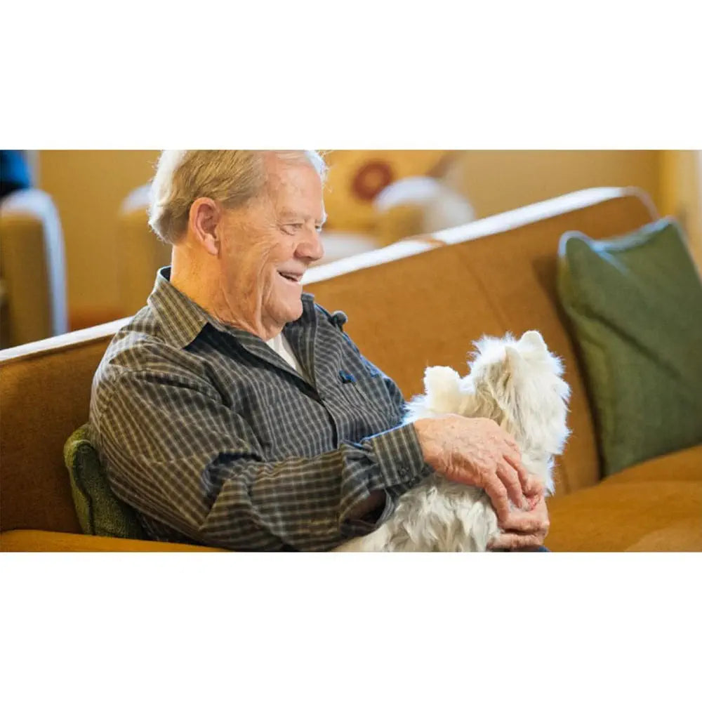 Ageless Innovations Silver & White Cat Interactive Companion - RobotShop