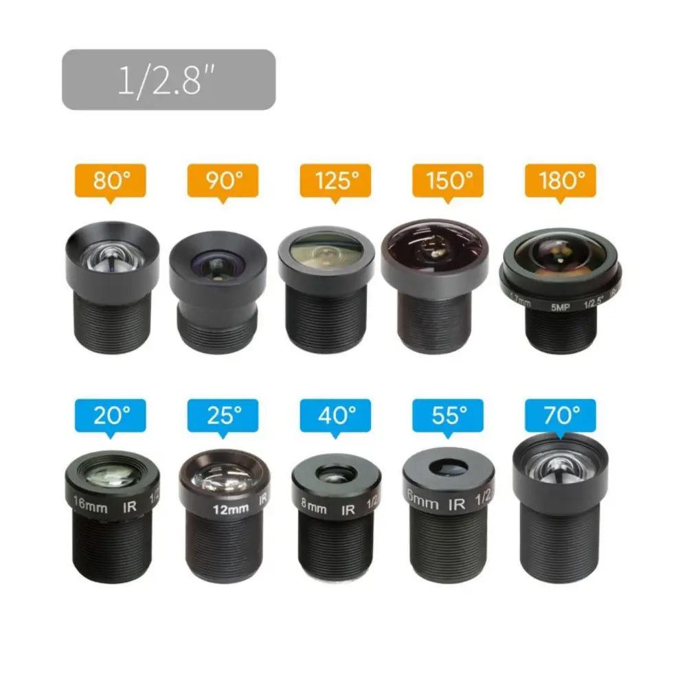 ArduCam M12 Lens Set for USB Cam, Telephoto, Macro, Wide Angle, Fisheye ...