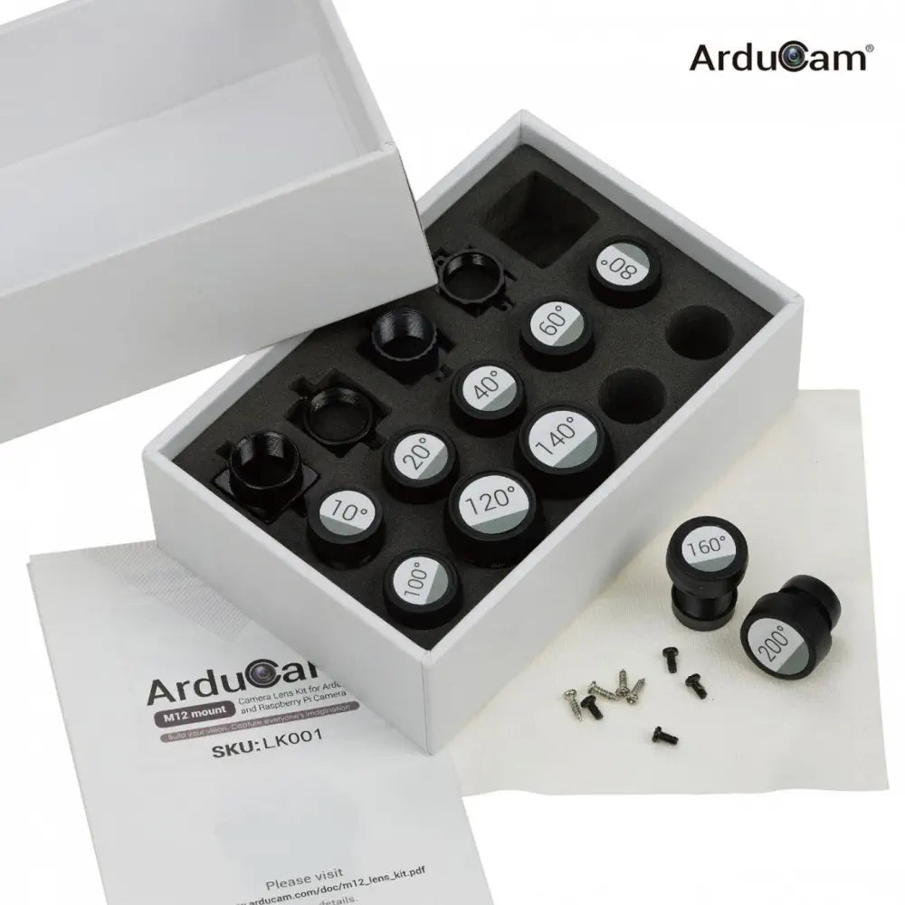 ArduCam M12 Mount Camera Lens Kit for Arduino and Raspberry Pi Cameras ...