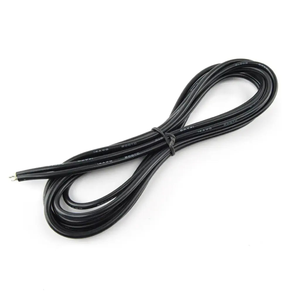 Black Silicon Wire AWG14 (3m) - RobotShop