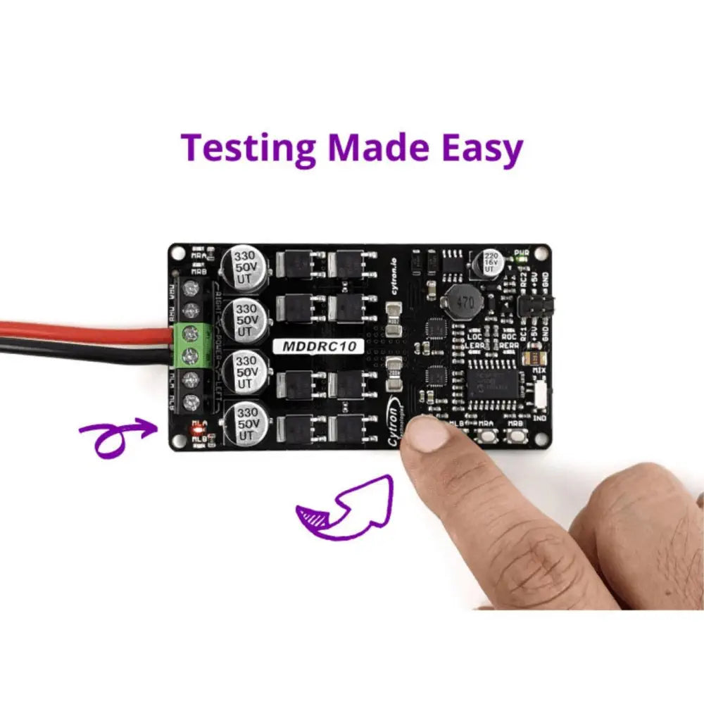 Cytron 10A 7V-30V Dual DC Motor Driver for R/C - RobotShop