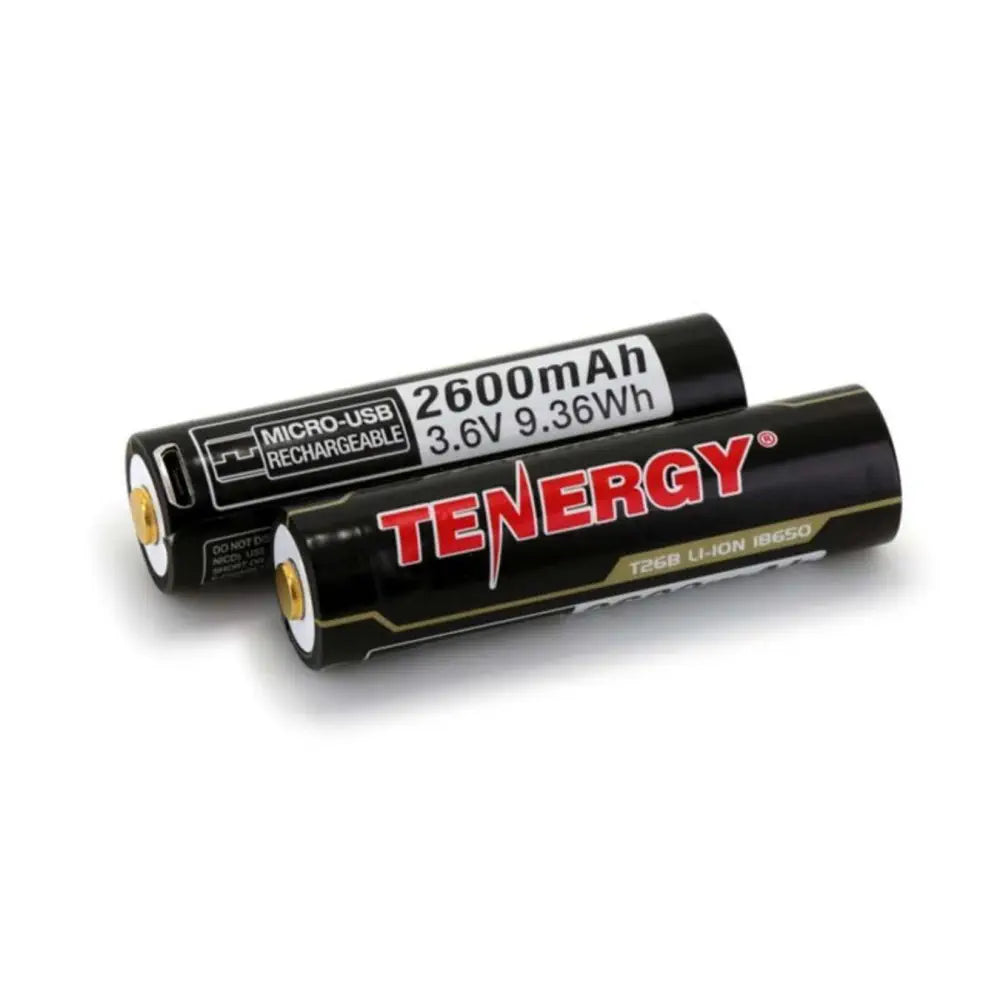 Tenergy Direct Charge Li-ion 18650 3.6V 2600mAh Battery (2pk) - RobotShop