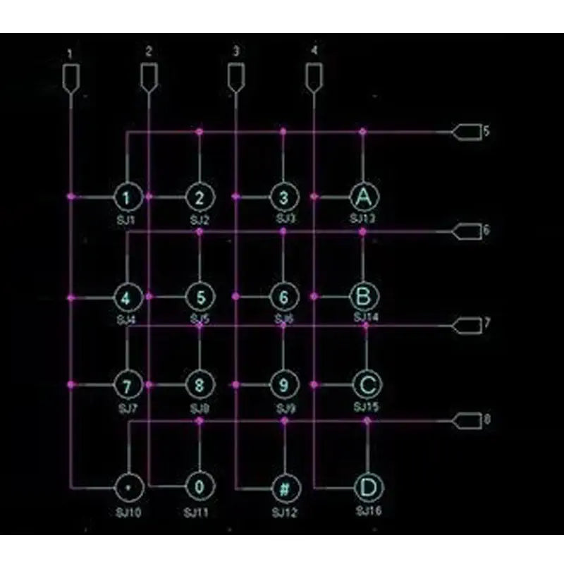 Elecrow 16-Key 4x4-Matrix Plastic Keypad Array Module, DIY Kit for ...