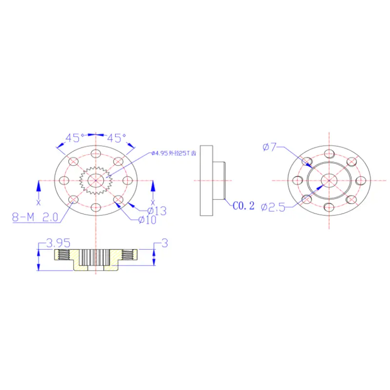 FeeTech 6V 4.5 Kg 360° Magnetic Encoders Double Shaft Serial - RobotShop