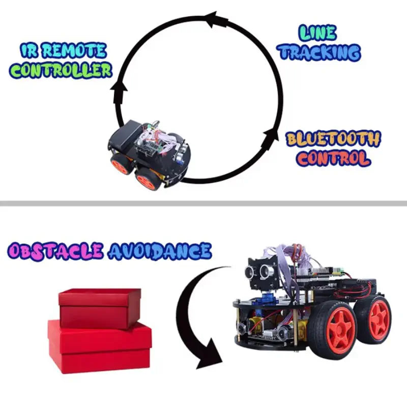 King Kong Robot Kr20011 Uno Bot Smart Car Robot Kit Compatible W Arduino Robotshop