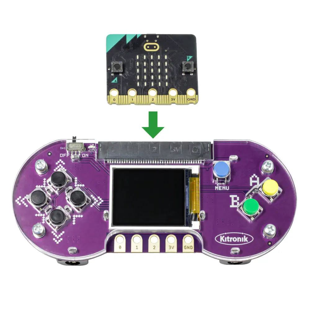 Kitronic ARCADE for micro:bit and MakeCode Arcade - RobotShop