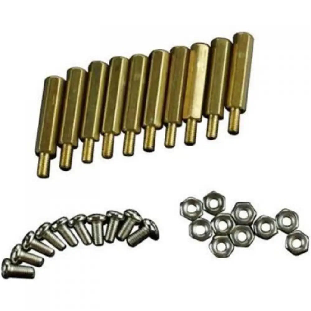 M3 x 20mm Hex Standoff Mounting Kit (10pk) - RobotShop