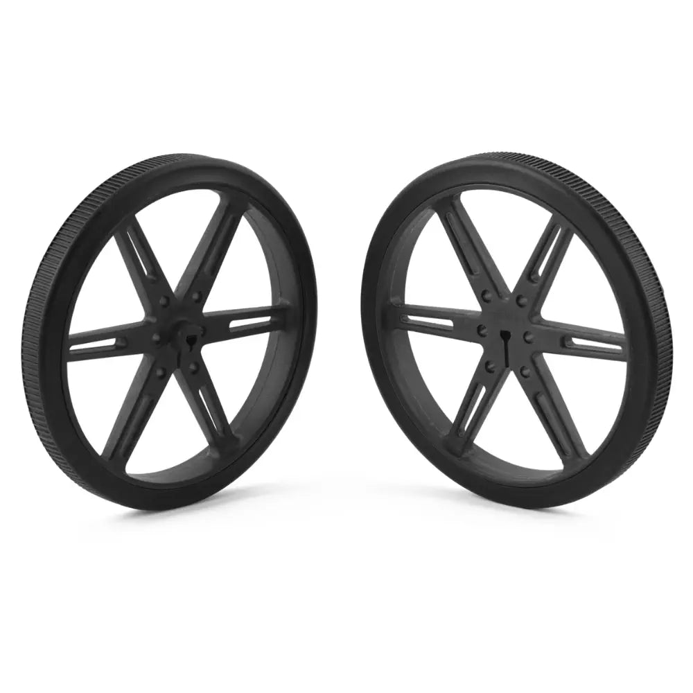 Pololu Wheel 80×10mm Pair - Black - RobotShop
