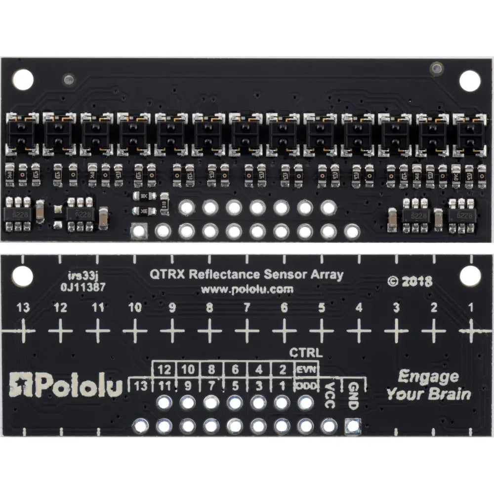 Pololu QTRX-HD-13A Reflectance Sensor Array: 13-Channel, 4mm Pitch ...