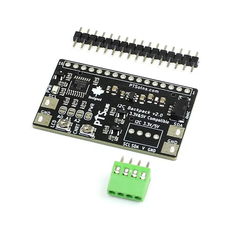 PTSolns I2C Backpack for 1602 and 2004 LCD Kit - RobotShop