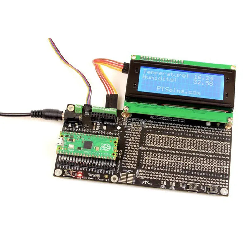 PTSolns Raspberry Pi Pico Expansion Board (Pico Base + Proto) - RobotShop