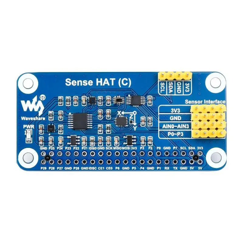 Waveshare Sense HAT C for Raspberry Pi, Onboard Multi Powerful Sensors ...