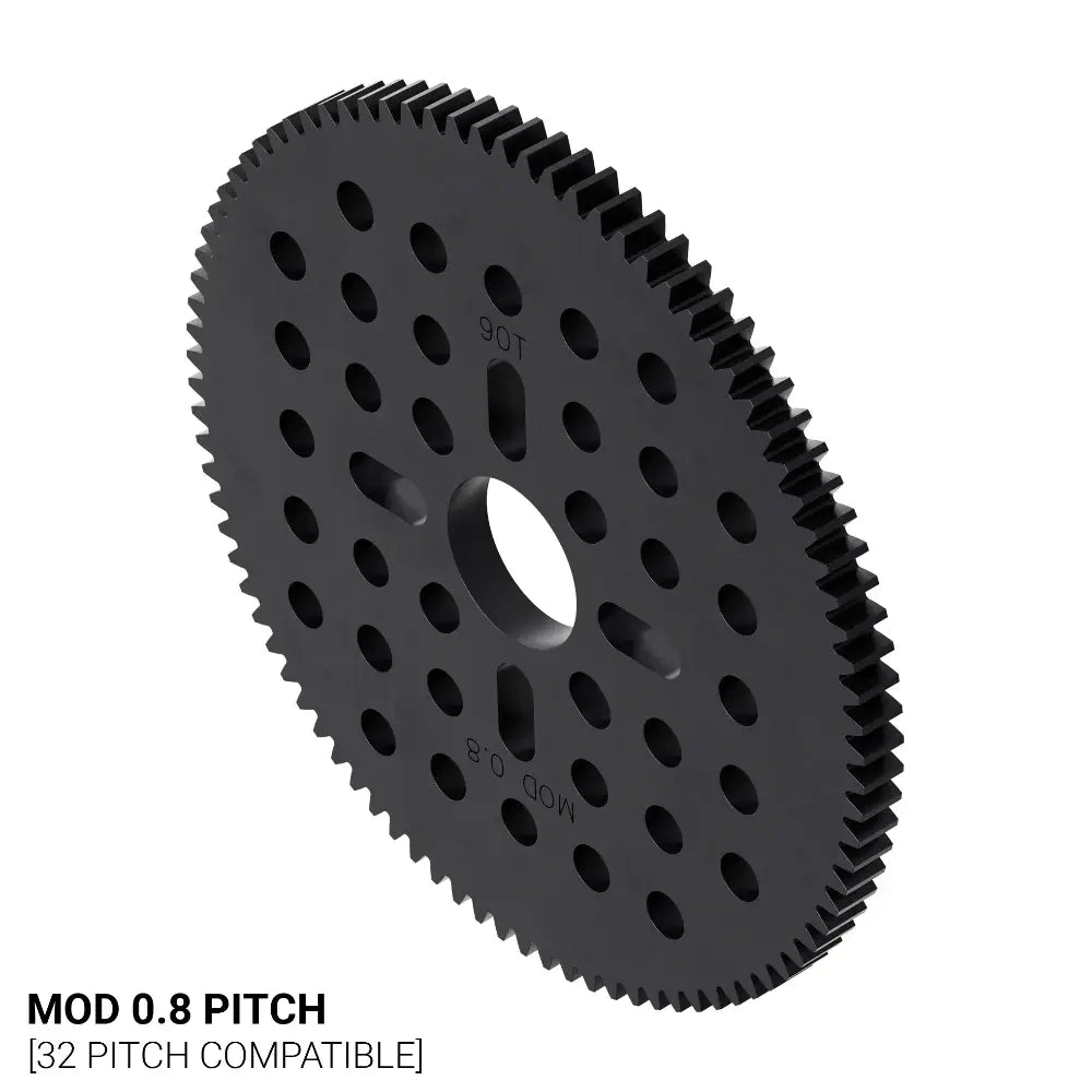 ServoCity 90 Tooth Hub-Mount Gear (MOD 0.8, 4mm Thick Acetal) - RobotShop