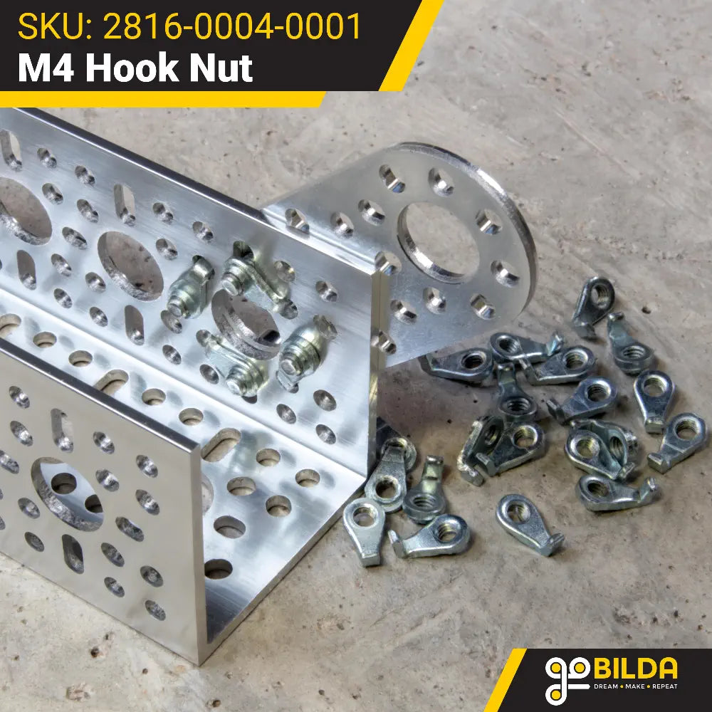 ServoCity Hook-Nut (M4 x 0.7mm Thread) - 25 Pack - RobotShop