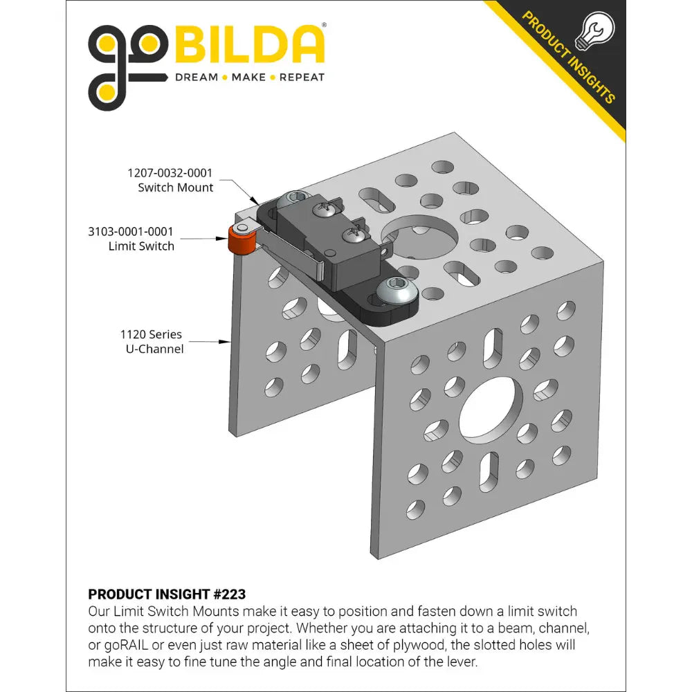 ServoCity Micro Limit Switch Mount (32-1) - 2 Pack - RobotShop