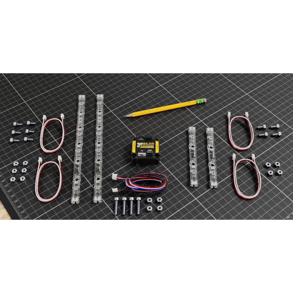 ServoCity Prism RGB LED Light Kit w/ I²C / PWM Control Driver, 4 LED ...