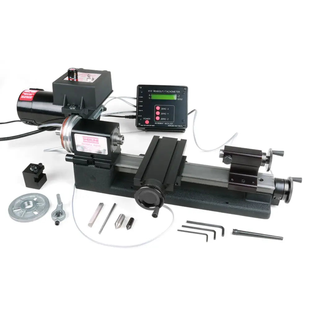 Sherline 8-Inch Tabletop Lathe with DRO (Inch) (EU) - RobotShop