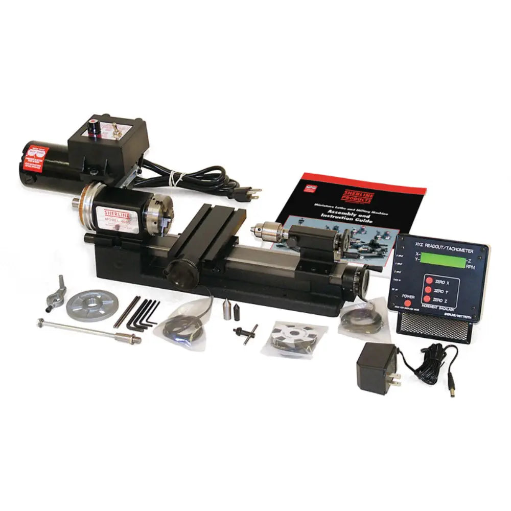 Sherline 8-Inch Tabletop Lathe with DRO Package A (Inch) (EU) - RobotShop