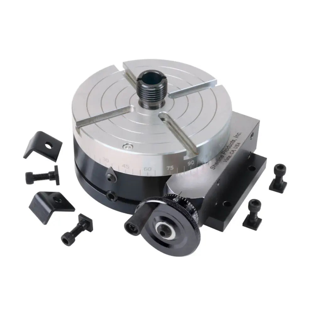 Sherline Nickel-Teflon Coated Manual Rotary Table - RobotShop