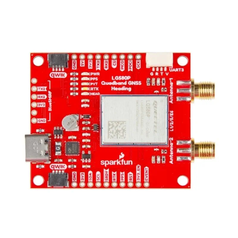 SparkFun Quadband GNSS RTK w/ Heading Breakout - LG580P (Qwiic) - RobotShop