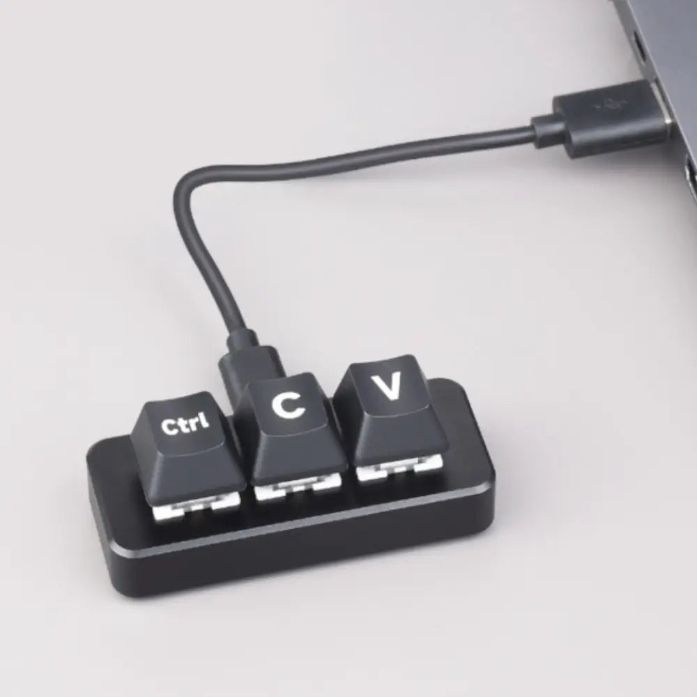 Waveshare Programmable 3-Key Ctrl C/V Shortcut Keyboard (Plus Version) - RobotShop